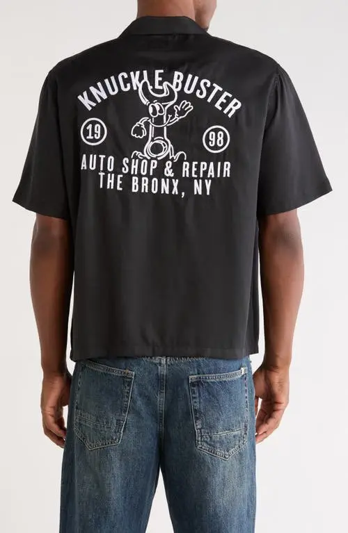 PACSUN Buster Short Sleeve Button-up Camp Shirt