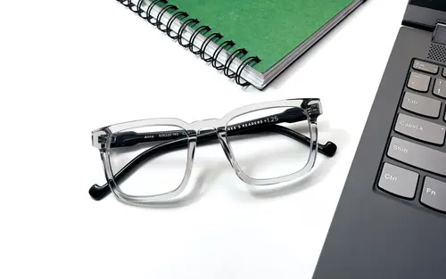 RENEE'S READERS Anna Computer Blue Light Reading Glasses - Gray Transparent