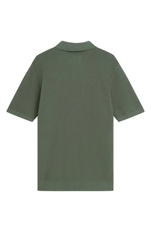 Scotch & Soda Regular Fit Structured Knit Cotton Polo