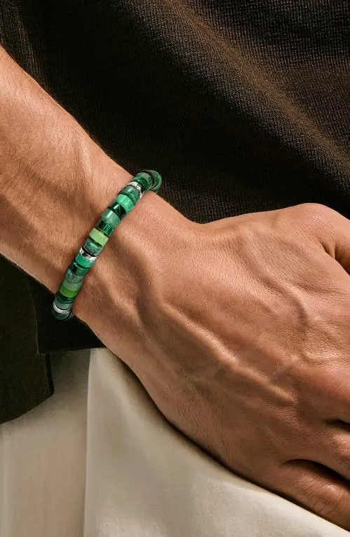 John Hardy Heishi Sterling Stone Bracelet