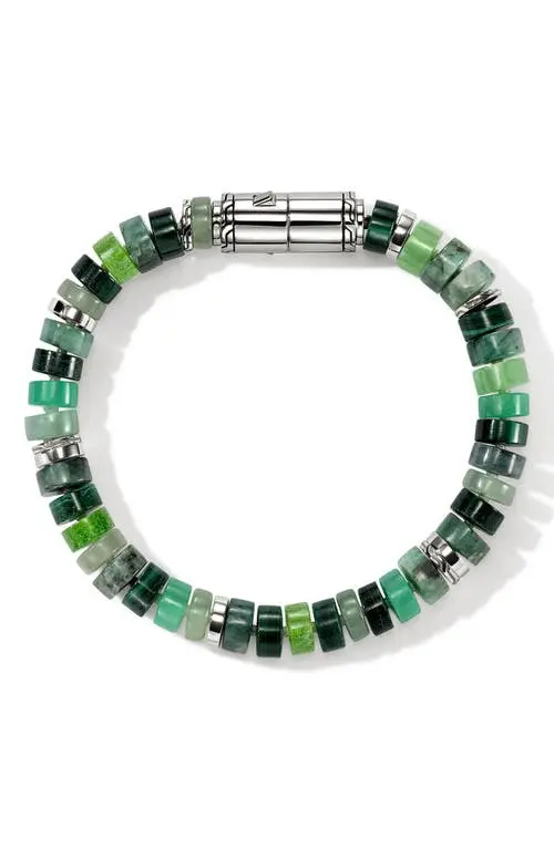John Hardy Heishi Sterling Stone Bracelet
