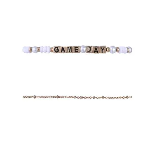 HALLMARK Game Day 4-piece Football Bracelet Set