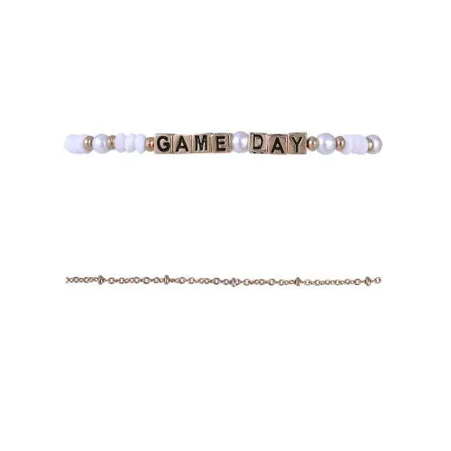 HALLMARK Game Day 4-piece Football Bracelet Set