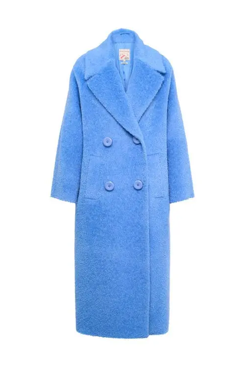 MAISON COMMON Long Alpaca Coat - Blue