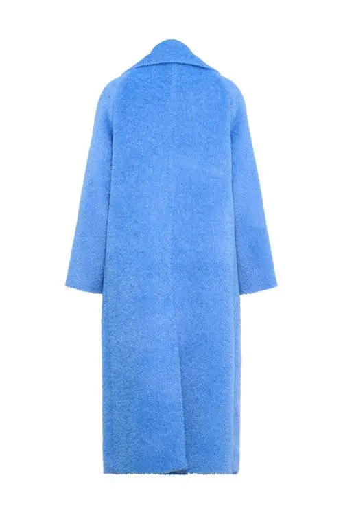 MAISON COMMON Long Alpaca Coat - Blue
