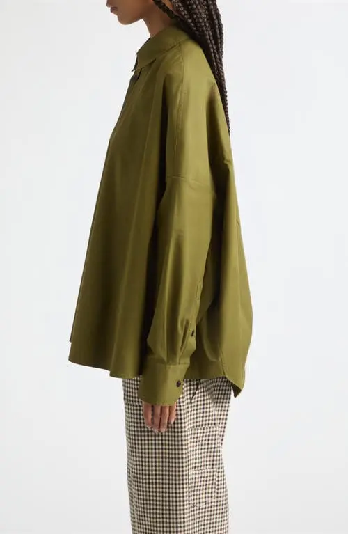 Plan C Stretch Cotton Poplin Shirt
