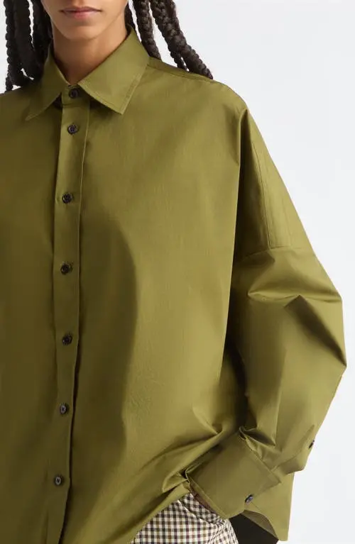 Plan C Stretch Cotton Poplin Shirt