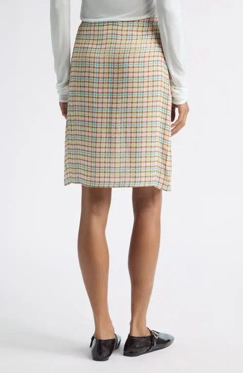 SIEDRES Colette Check Crepe Skirt