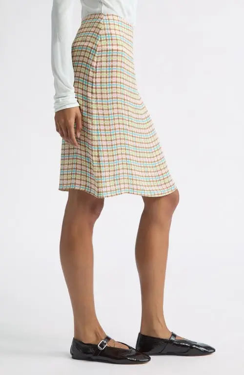 SIEDRES Colette Check Crepe Skirt