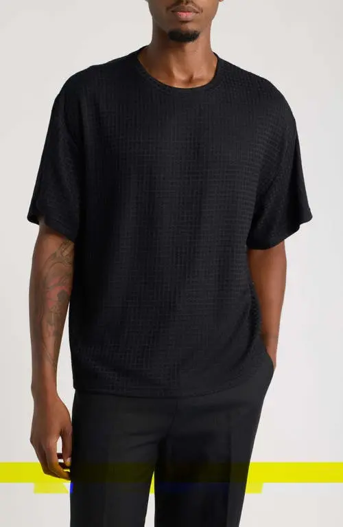 RIZORT Jenaro Waffle Knit T-shirt - Black