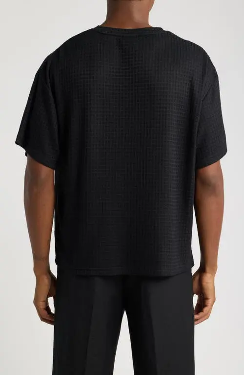 RIZORT Jenaro Waffle Knit T-shirt - Black
