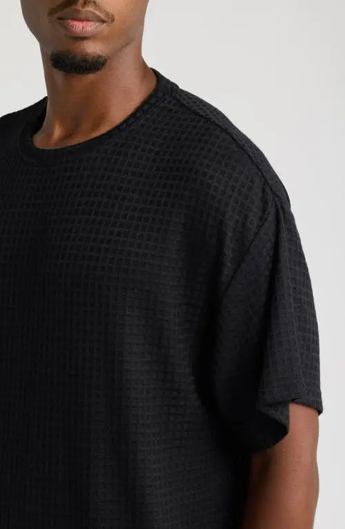 RIZORT Jenaro Waffle Knit T-shirt - Black