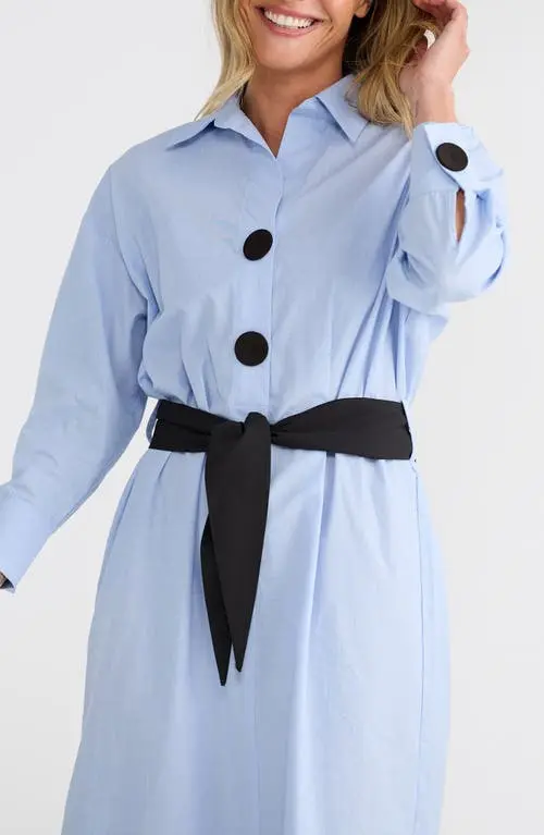 BRAVE+TRUE Coventry Tie Waist Long Sleeve Shirtdress