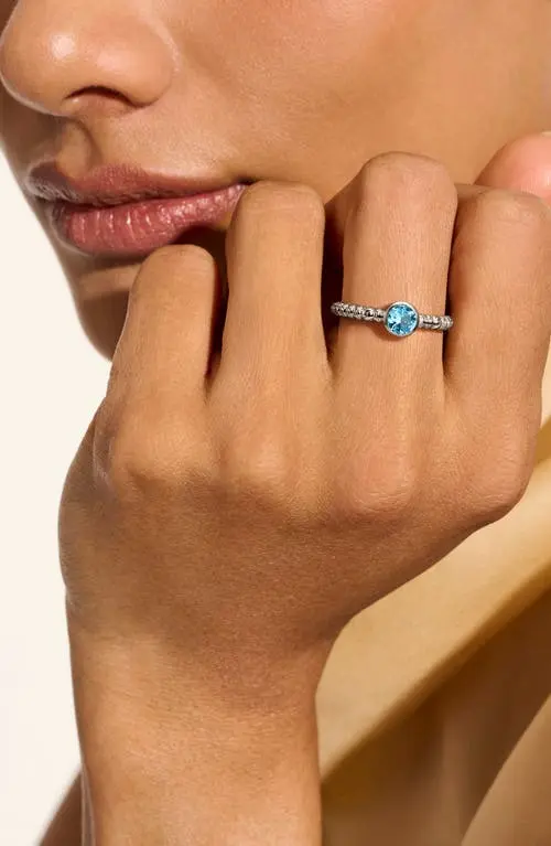 John Hardy Heishi Sterling Topaz Ring