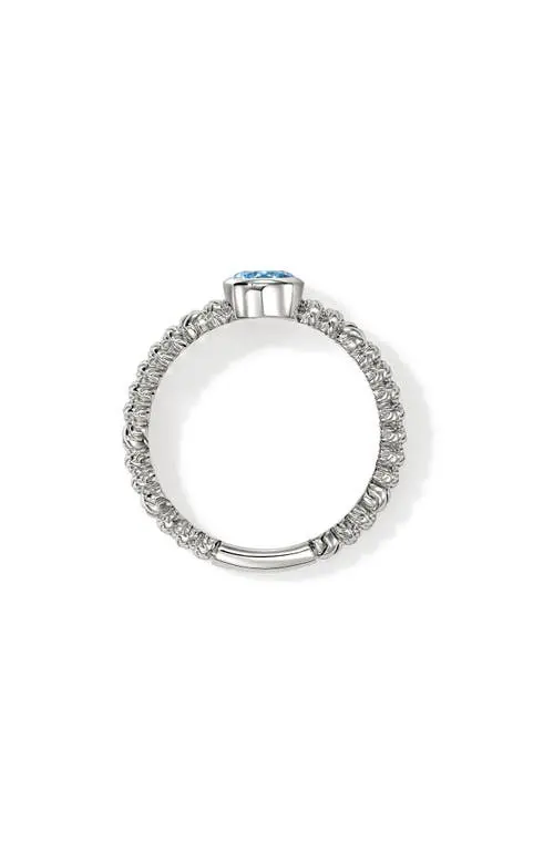 John Hardy Heishi Sterling Topaz Ring