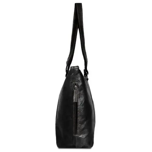JACK GEORGES Voyager Shopper Tote - Black