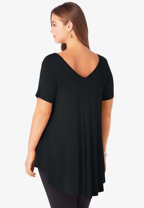 Roaman's Tunic Top - Black