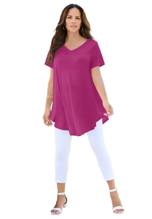 Roaman's Tunic Top - Raspberry