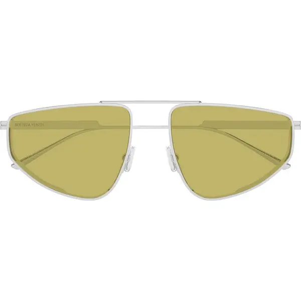 Bottega Veneta Geometric Aviator Sunglasses - Silver