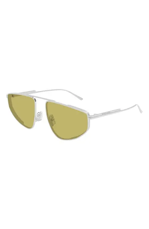 Bottega Veneta Geometric Aviator Sunglasses - Silver