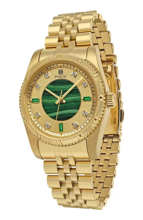 PASCAL Diamond And Emerald Bracelet Watch