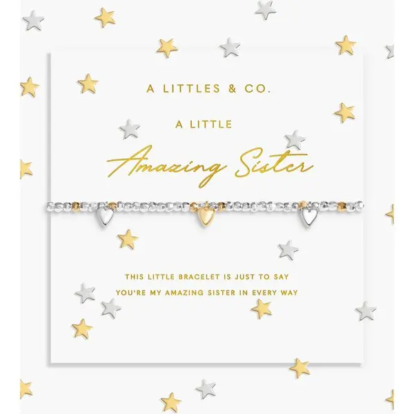 A LITTLES & CO Sparkle Confetti A Little 'amazing Sister' Bracelet