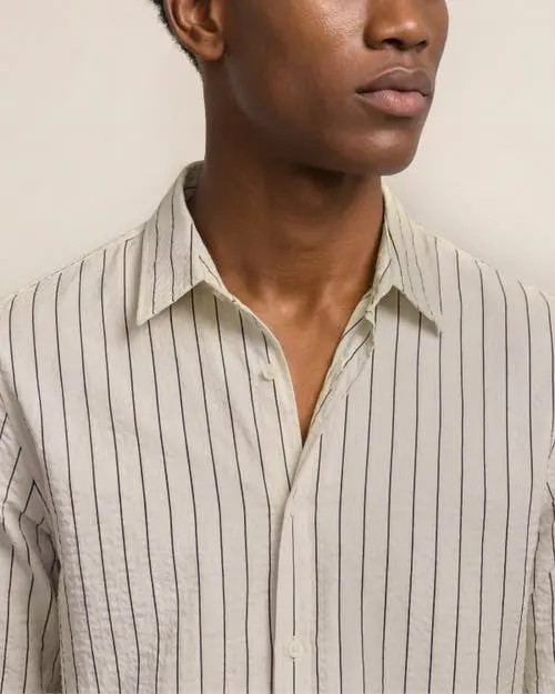 Orlebar Brown Justin Seersucker Cotton Stripe Shirt