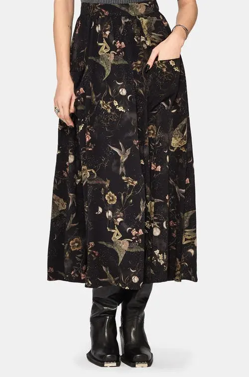 DISTURBIA Harpyiai Print Midaxi Skirt