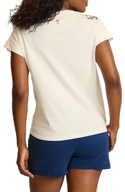 Tommy Bahama Ocean Petals Embroidered V-neck T-shirt