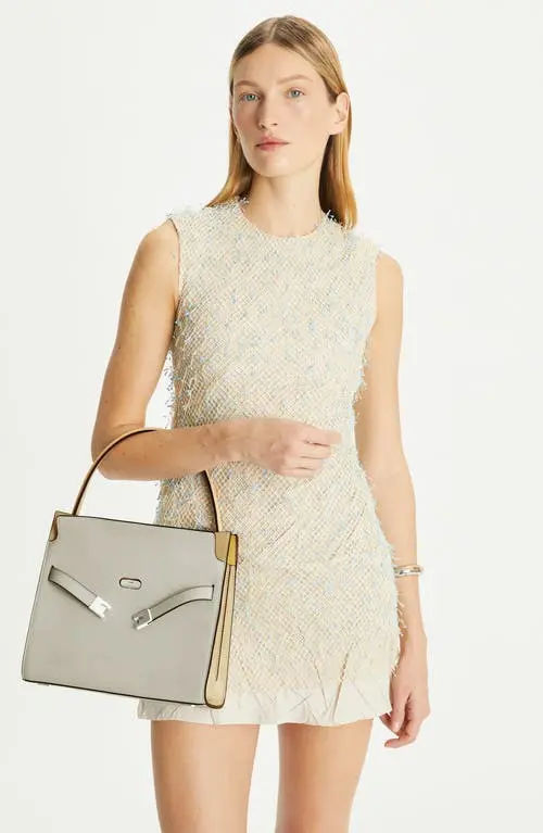 Tory Burch Small Lee Radziwill Double Bag - Feather Gray