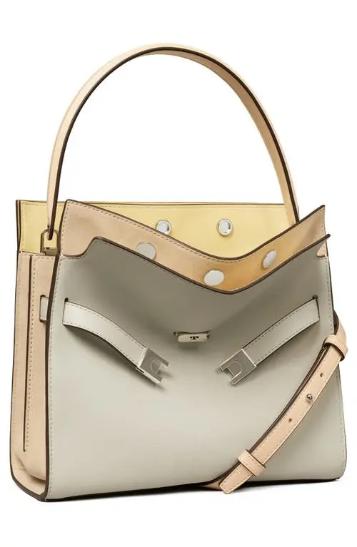 Tory Burch Small Lee Radziwill Double Bag - Feather Gray