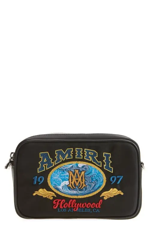 Amiri Embroidered Logo Camera Case - Black