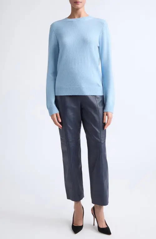 St. John Leather Paneled Boot-cut Trousers
