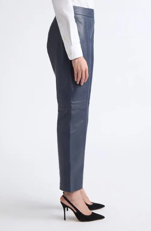 St. John Leather Paneled Boot-cut Trousers