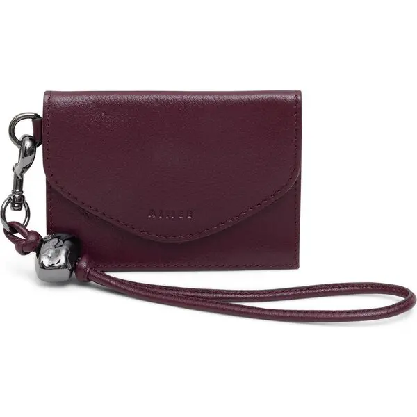 AIMEE Power Wristlet Card Case - Wine