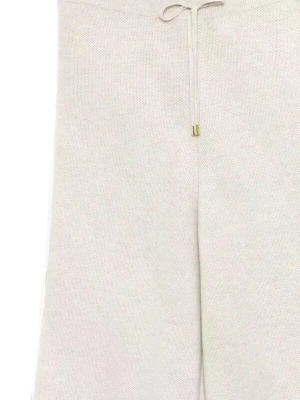 N.peal Honeycomb-knit Cashmere Trousers - Neutrals