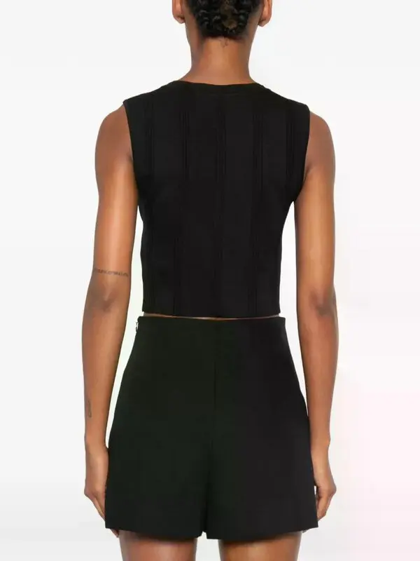 Sandro Crewneck Sleeveless Cropped Top