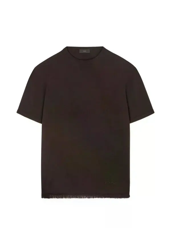 Alanui Fringed Knit T-shirt - Brown