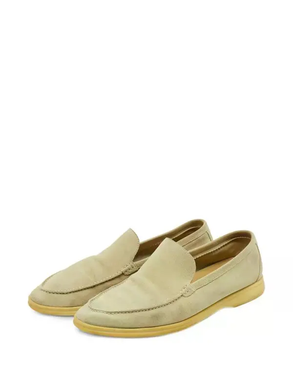 Loro Piana Suede Loafers - Green