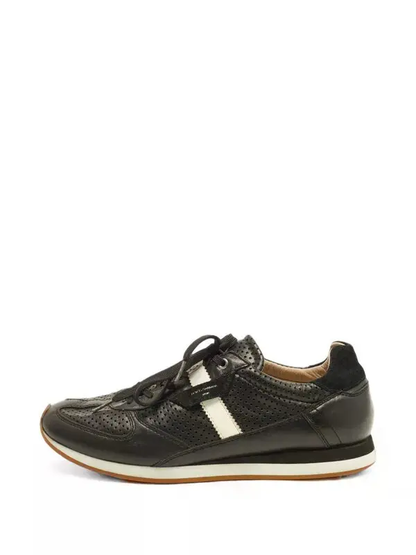 Dolce & Gabbana Perforated Leather Lace-up Sneakers