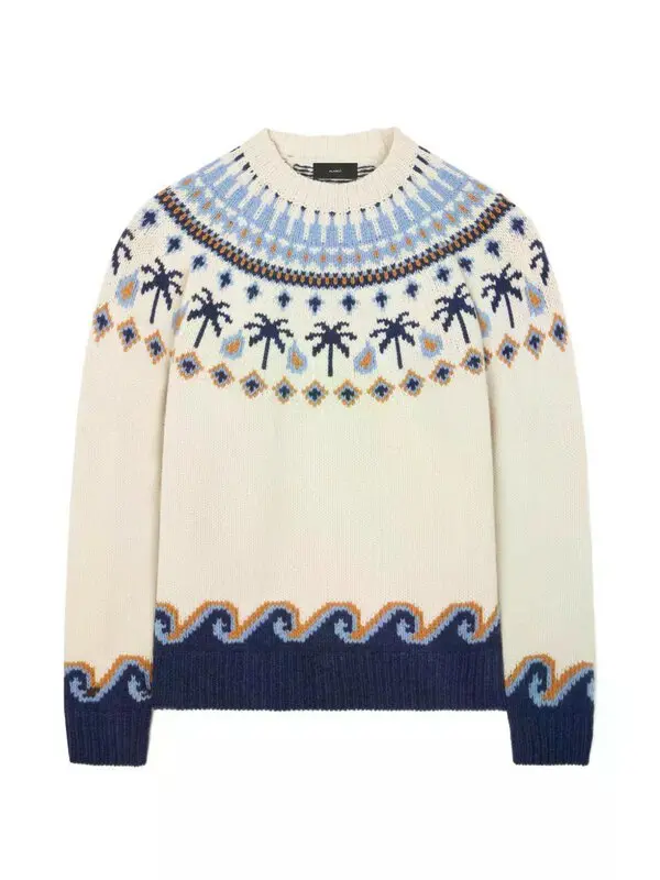 Alanui Jacquard-knit Fair Isle Sweater