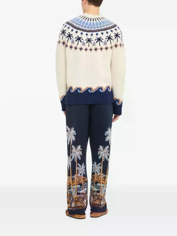 Alanui Jacquard-knit Fair Isle Sweater