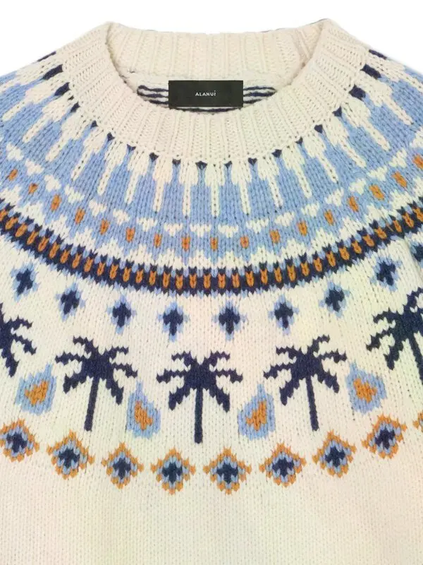 Alanui Jacquard-knit Fair Isle Sweater