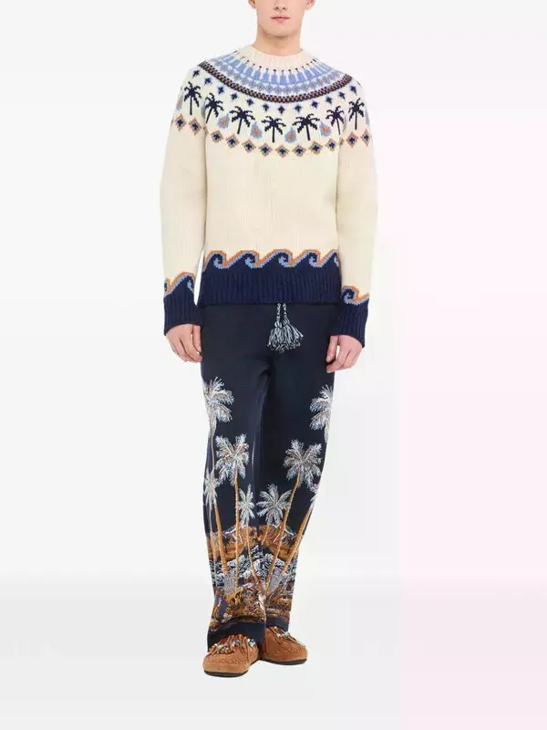 Alanui Jacquard-knit Fair Isle Sweater