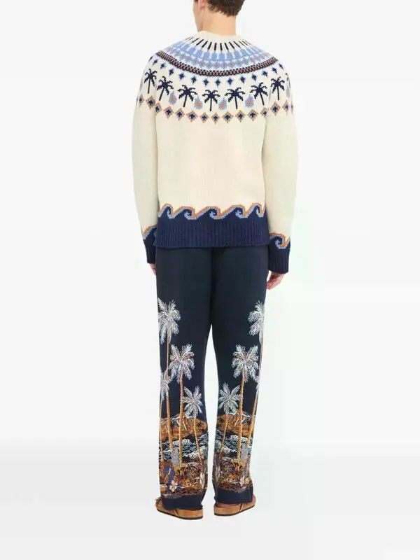 Alanui Jacquard-knit Fair Isle Sweater