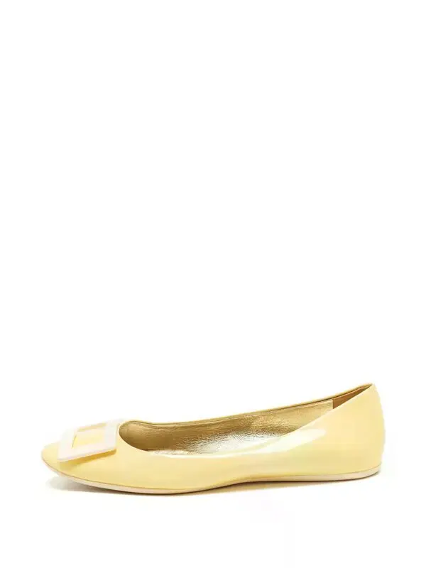 ROGER VIVIER Patent Leather Ballet Flats - Yellow