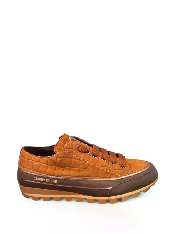 CANDICE COOPER Croc-effect Low-top Sneakers