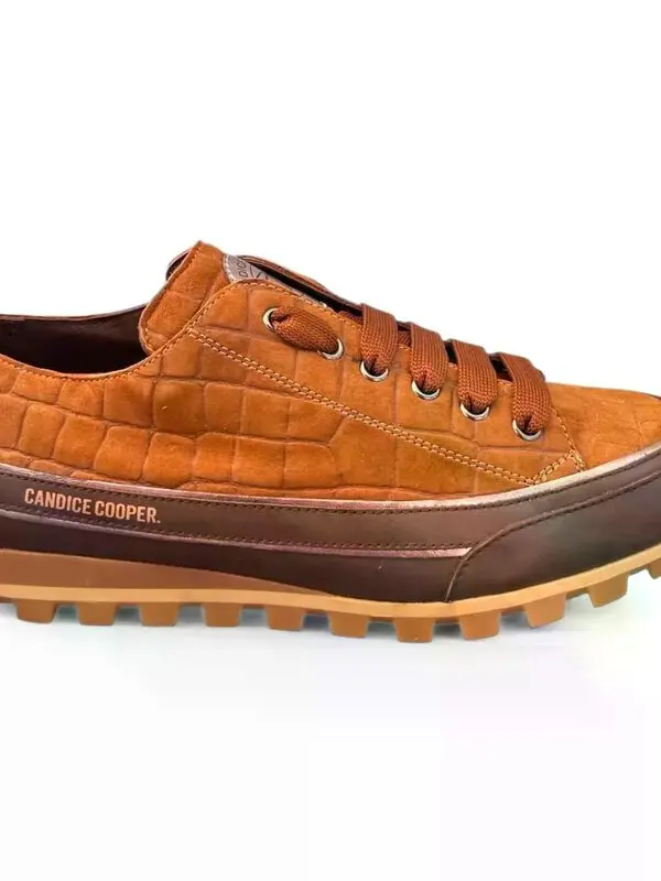 CANDICE COOPER Croc-effect Low-top Sneakers