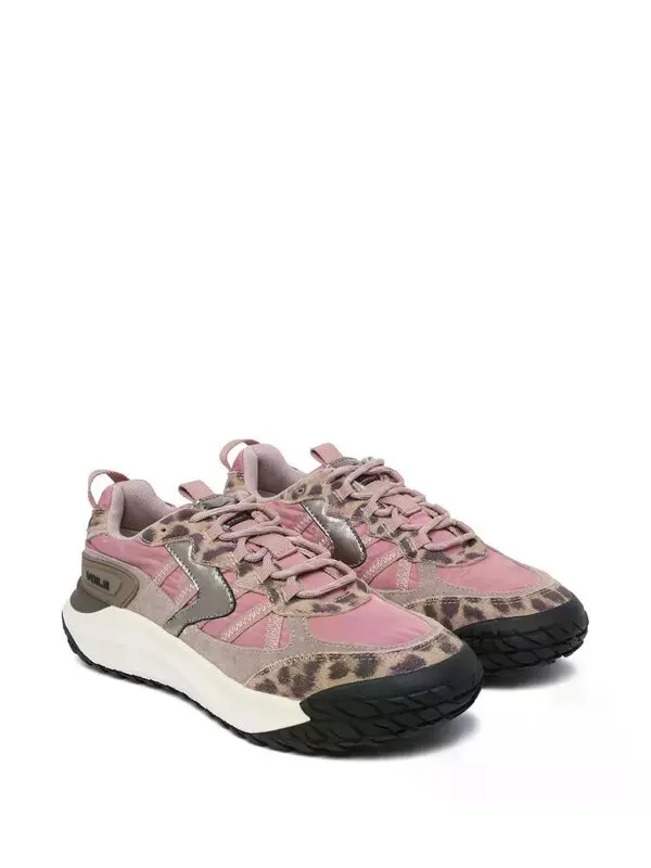 VOILE BLANCHE Leopard-print Panelled Sneakers
