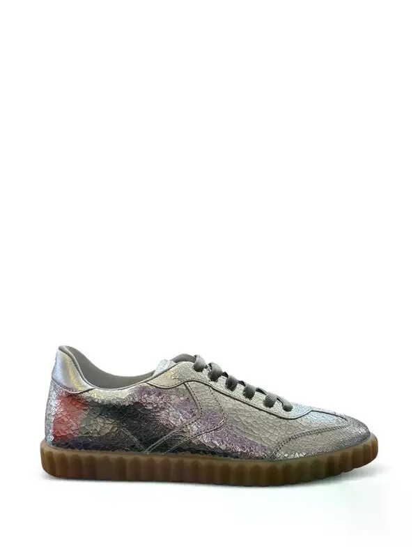 VOILE BLANCHE Cracked Effect Lace-up Sneakers